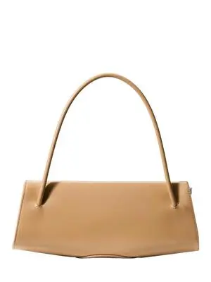 Michael Kors Michael Kors Collection Anna Slim Leather Frame Bag Natural