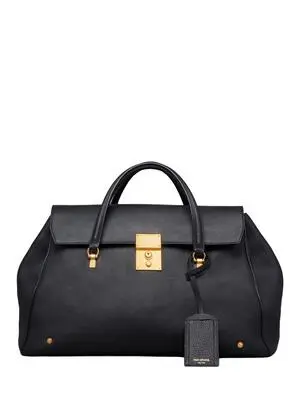 Thom Browne Leather Holdall - Black
