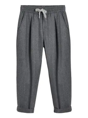 Brunello Cucinelli Drawstring-waist Trousers - Medium Gray