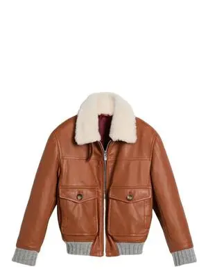 Brunello Cucinelli Shearling Jacket - Brown