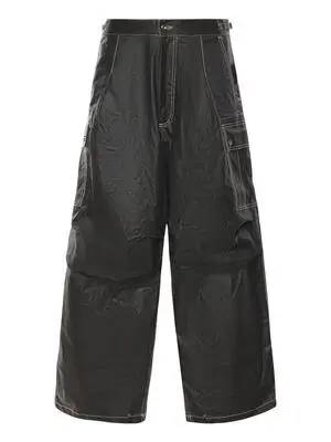 PDFCHANNEL Wide-leg Cargo Pants - Black