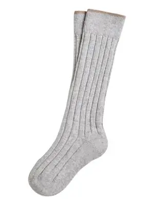 BRUNELLO CUCINELLI Brunello Cucinelli Ribbed Knit Calf-Length Socks