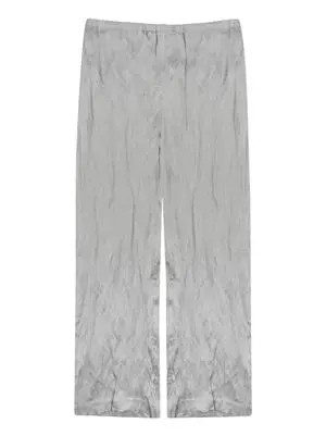 ALYSI Alysi Crinkled Wide-Leg Pants Grey