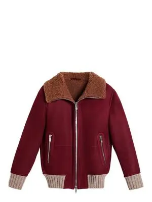 BRUNELLO CUCINELLI Brunello Cucinelli Shearling-Collar Bomber Jacket