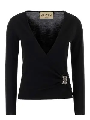 Valentino Garavani Long-sleeved Knitwear - Black