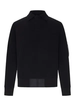 Sacai Long-sleeved Zip-detailed Jumper - Black