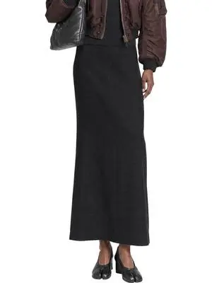 MAISON MARGIELA MAISON MARGIELA Wool Twill Maxi Skirt