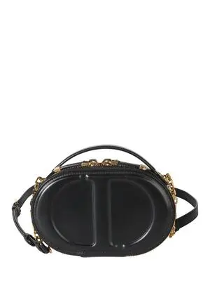 Dior Calfskin Cd Signature Oval Camera Bag - Black