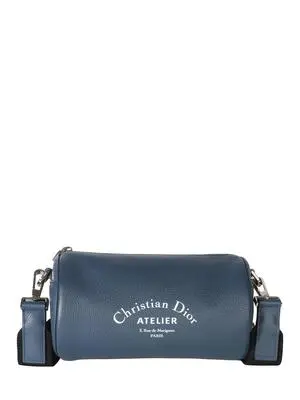 Dior Christian Dior Navy Cowhide Atelier Roller Pouch Blue