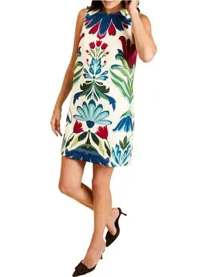 Mestiza New York Fiona Floral Mini Shift Dress Polyester/spandex - Multicolor