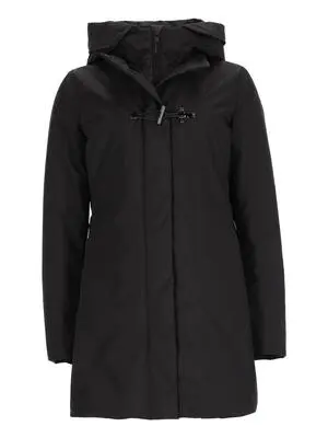 FAY Hooded Parka Coat - Black