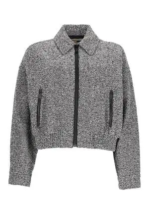 Michael Kors Michael By Michael Kors Cotton Zip Bomber Jacket Multicolour