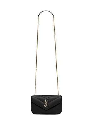 Saint Laurent Loulou Mini Shoulder Bag - Black
