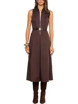 L'Agence Kolton Midi Dress - Dark Java