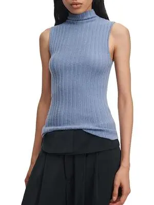 Rag & Bone Rhodes Wool Sleeveless Top - Purple