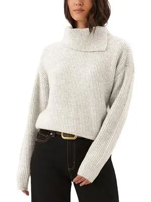 Karen Kane Split Neck Drop Sleeve Sweater - Ecru