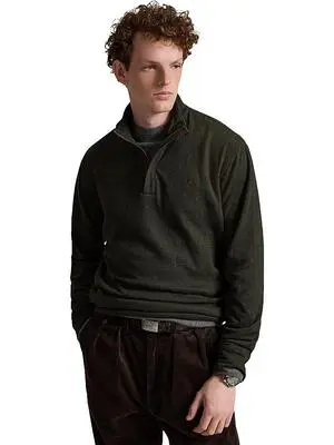 Polo Ralph Lauren Polo Ralph Lauren Luxury Jersey Herringbone Quarter Zip Sweater Green Multi