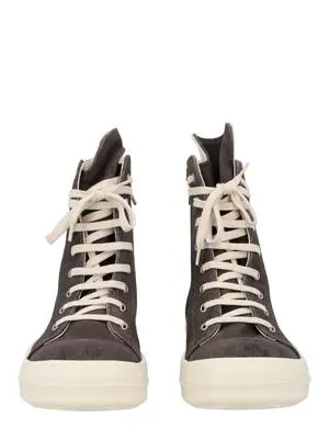 Rick Owens RICK OWENS DRKSHDW High-Top Canvas Sneakers Grey
