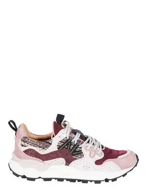 FLOWER MOUNTAIN FLOWER MOUNTAIN Yamano 3 Suede & Wool-Knit Sneaker Rosa