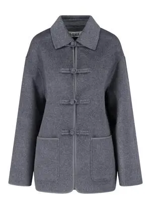 RÓHE Rohe Wool Cashmere Toggle Coat Grey