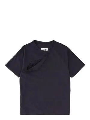 MAISON MARGIELA MM6 MAISON MARGIELA Layered Front Graphic T-Shirt Blue