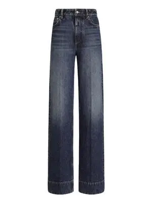 Dolce & Gabbana Front Button & Zip-fly Five-pocket Jeans With Belt Loops Size - Blu