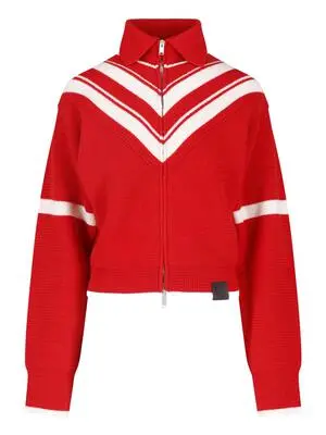 STELLA MCCARTNEY STELLA MCCARTNEY Cropped Zip-Up Knit Sweater