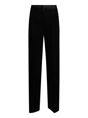 FORTE_FORTE Fluid Ribbed Velvet High-waist Pants - Nero