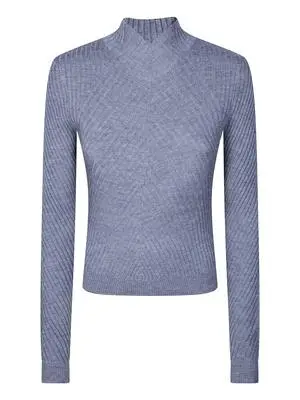 Victoria Beckham VICTORIA BECKHAM Georgia Merino Wool Jumper Grigio
