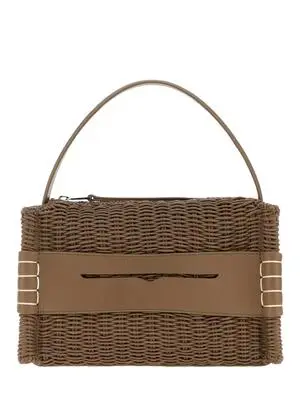 JW Anderson Mini Leather Loafers Crossbody Bag - Brown