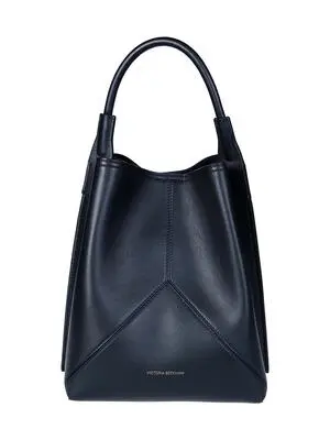 Victoria Beckham Calf Leather Bucket Shoulder Bag - Nero