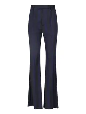 VIVIENNE WESTWOOD High-waist Wide-leg Virgin Wool Trousers - Blue