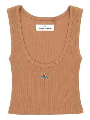 VIVIENNE WESTWOOD VIVIENNE WESTWOOD Ribbed Scoop Neck Tank Top