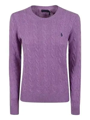 Polo Ralph Lauren POLO RALPH LAUREN Rib-Knit Crewneck Sweater Viola