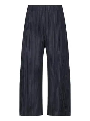 Issey Miyake Pleated Wide-leg Trousers - Black
