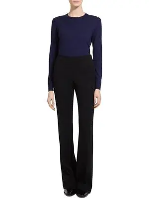 THEORY Demitria Crepe Slim Flare Pants