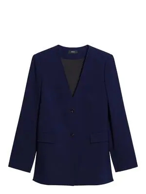 THEORY Theory Good Wool Collarless Blazer
