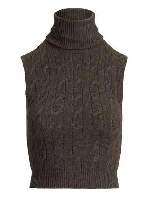 Ralph Lauren Cashmere Cable-knit Sweater Vest - Brown