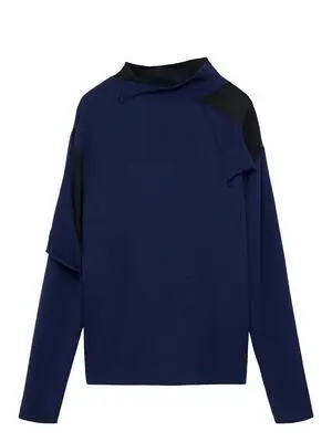 Loewe Draped Cut-away Pullover - Navy