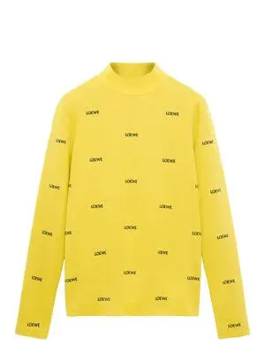 LOEWE Loewe All-Over Logo High-Neck Top