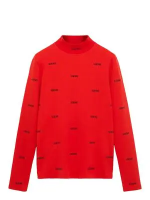 Loewe All-over Logo High-neck Top - Red