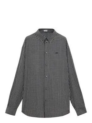 Loewe Check Anagram Embroidered Shirt - Black