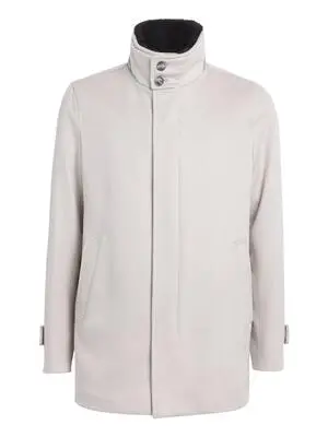 Herno Cashmere Padded Overcoat - Ivory