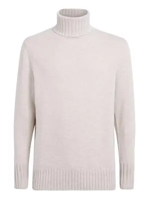 N.peal Cashmere Brompton Rollneck Sweater - Grey