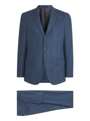 Eleventy Wool-cotton-cashmere 2-piece Suit - Navy
