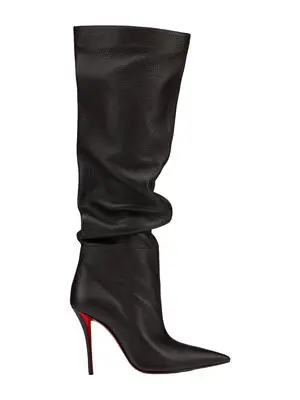 CHRISTIAN LOUBOUTIN Zependris 100 Deer Leather Knee-high Boots - Brown