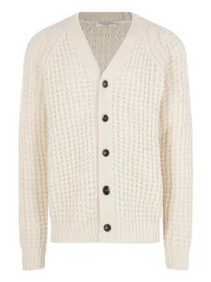 ROBERTO COLLINA Roberto Collina Waffle-Knit V-Neck Cardigan