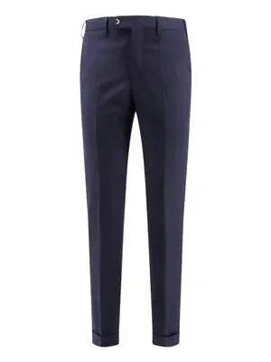 PT TORINO Mid-rise Tailored Trousers - Black