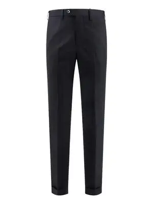 PT TORINO Mid-rise Tailored Trousers - Black