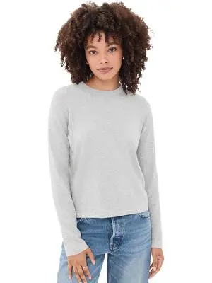 Rails Cotton Cashmere Long Sleeve Tee - Heather Grey